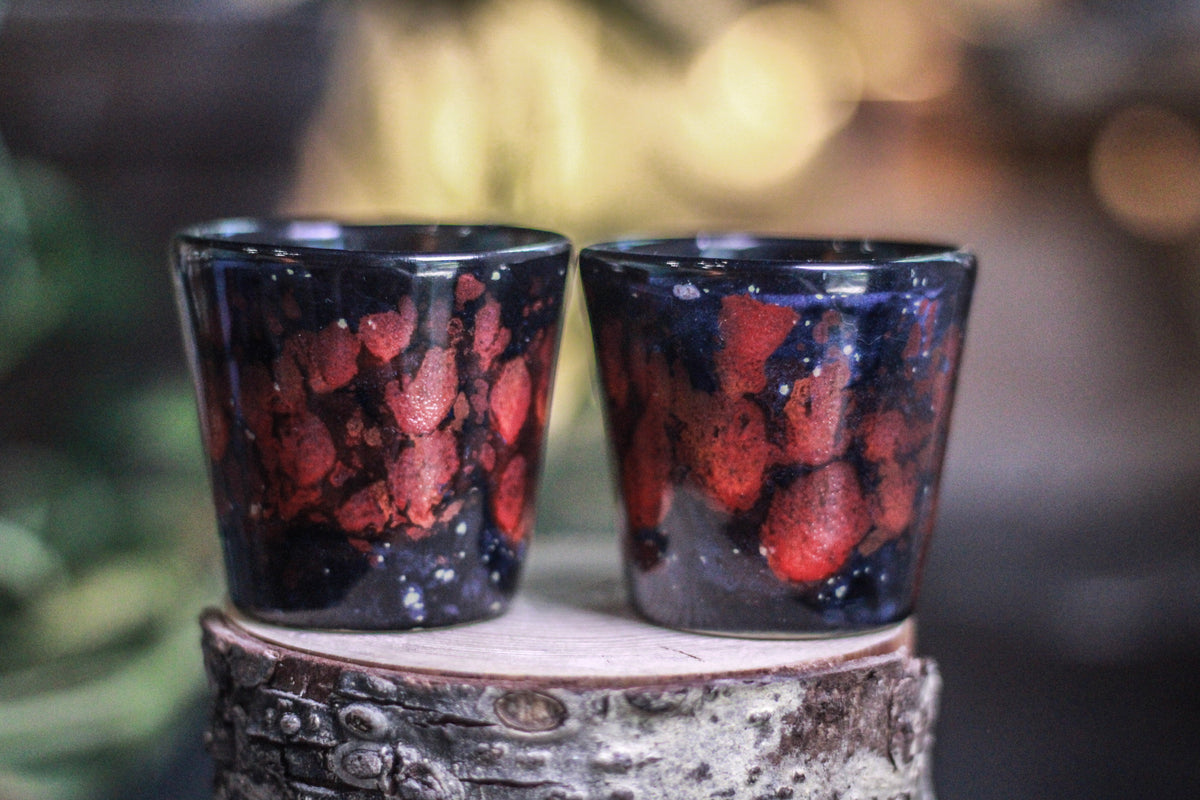 21-F Scarlet Stellar Shot Glass Set, 2 oz. – Sublime Pottery